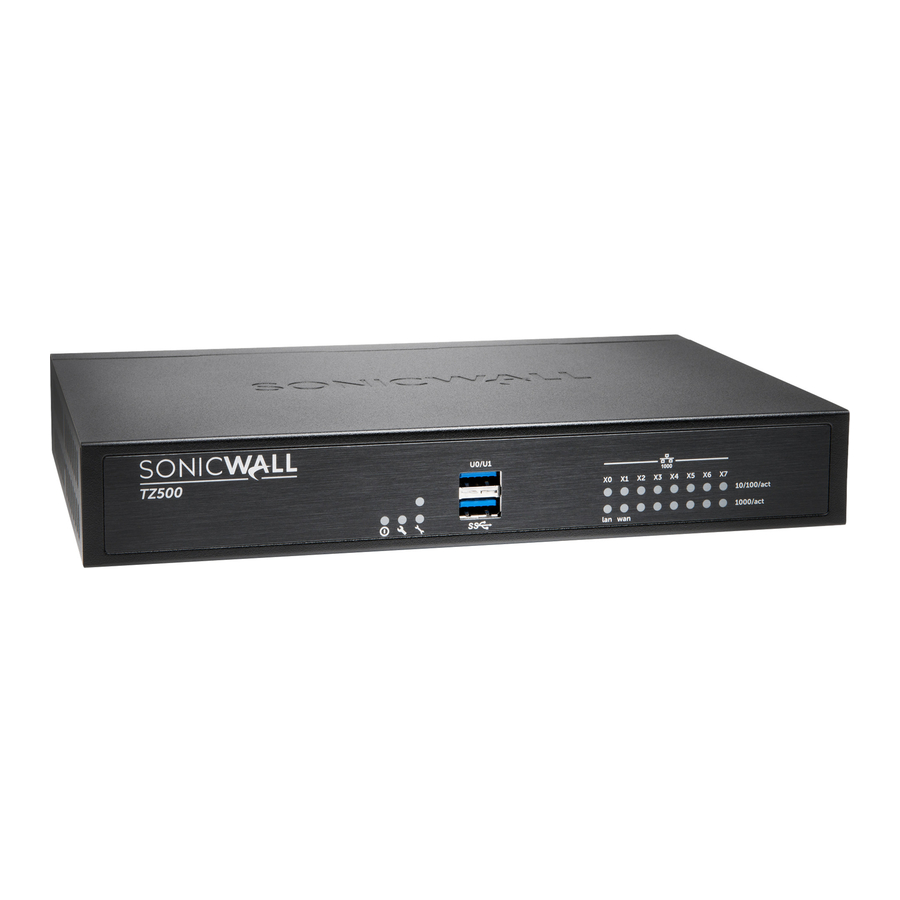 Dell SonicWALL TZ500, TZ500 W - TZ Series Firewalls Quick Start Guide ...