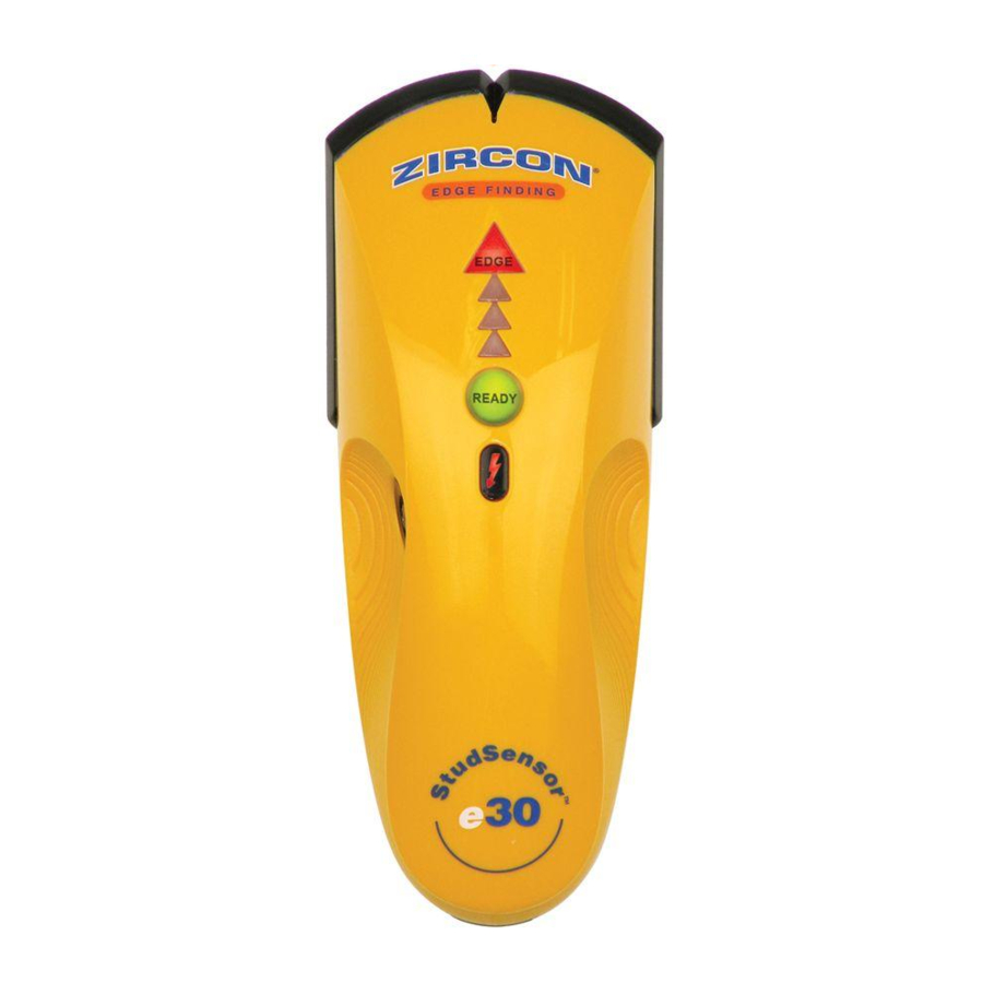 Zircon StudSensor e30 - Stud Finder Manual | ManualsLib