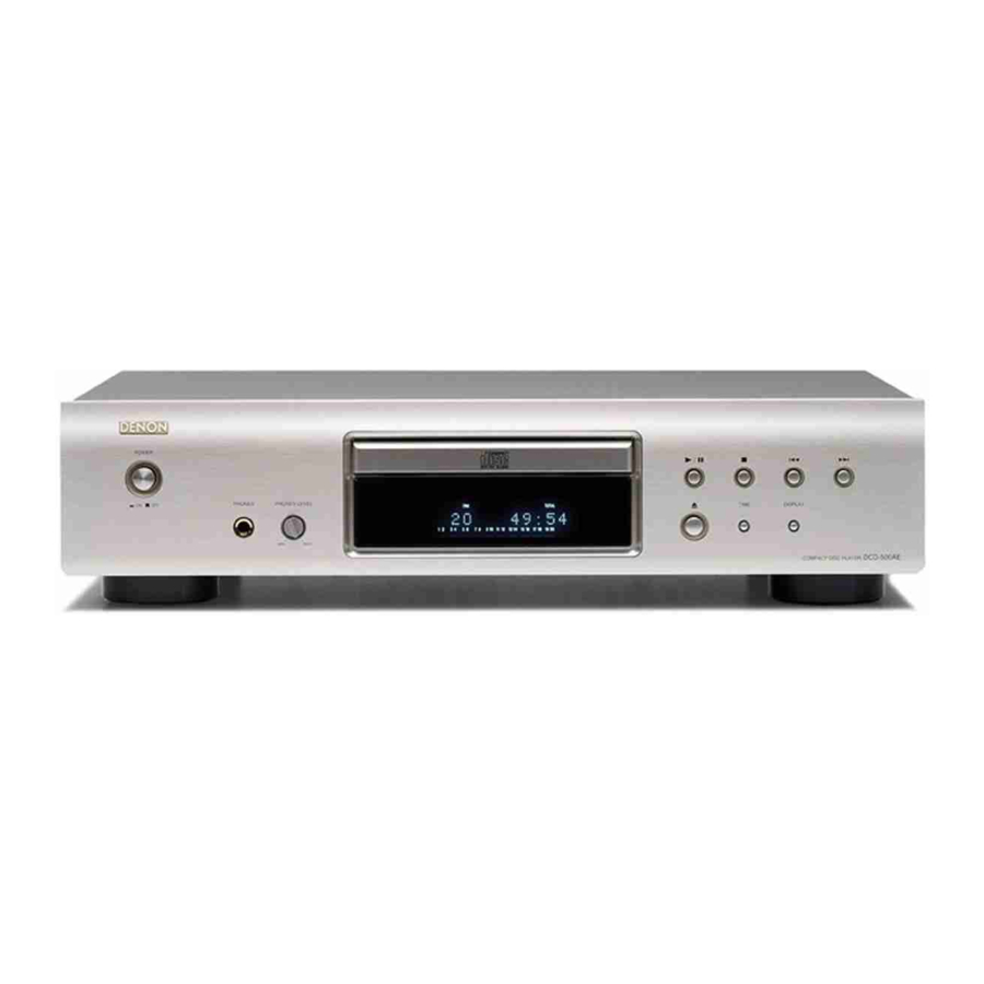 Denon DCD-500AE CD Player Manual | ManualsLib