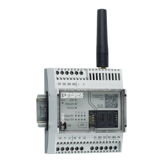 PHOENIX CONTACT TC MOBILE I/O X200 USER MANUAL Pdf Download | ManualsLib
