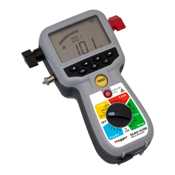 MEGGER DLRO-H200 USER MANUAL Pdf Download | ManualsLib