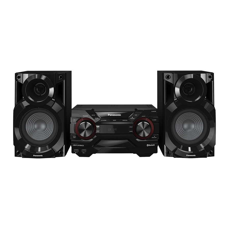 Panasonic SC-AKX200 CD Stereo System Manual | ManualsLib