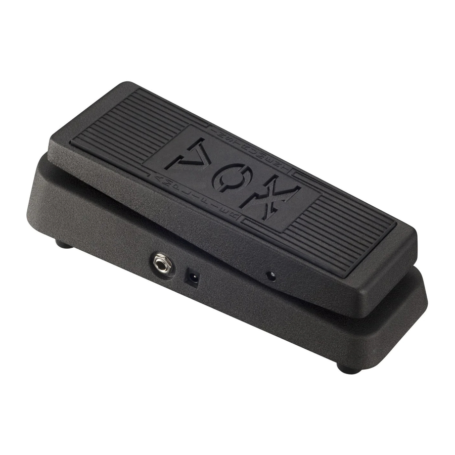 Vox V847 V845 Original Classic Pedal Manual Manualslib