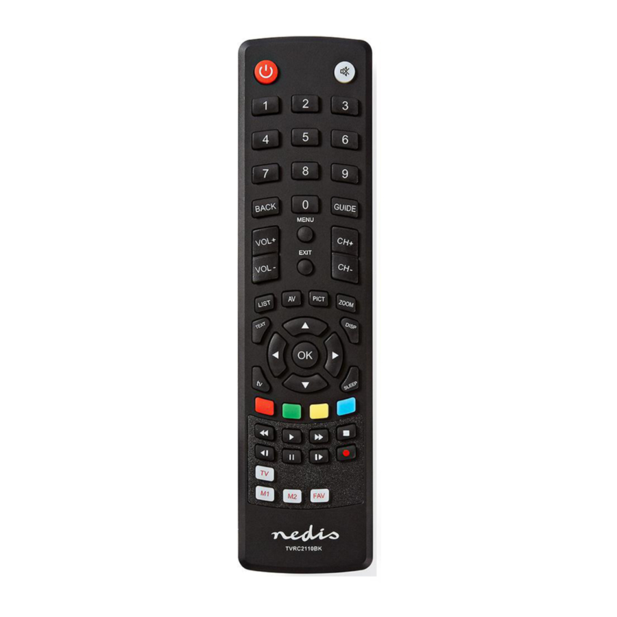 Nedis TVRC2110BK - Universal Remote Control Quick Start Guide | ManualsLib