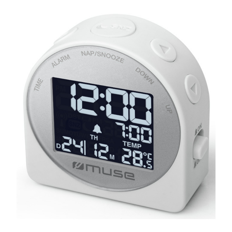 Muse M-09 C, M-09 CW - Portable Clock Manual | ManualsLib
