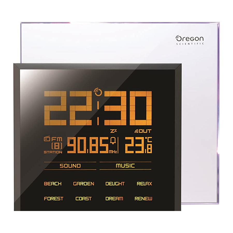Oregon Scientific RRM902, RRM902U, RRM902A Rainbow Clock Manual ...