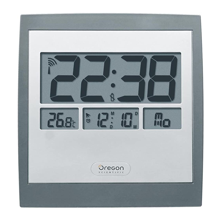 Oregon Scientific JM889, JM889U - JUMBO RF Clock with Indoor ...