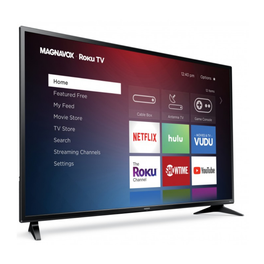 Magnavox 55MV379R/F7 A - 4K Ultra HD Roku Smart TV Quick Start | ManualsLib