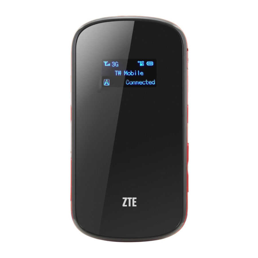 ZTE MF80 - Mobile Hotspot Quick Guide | ManualsLib