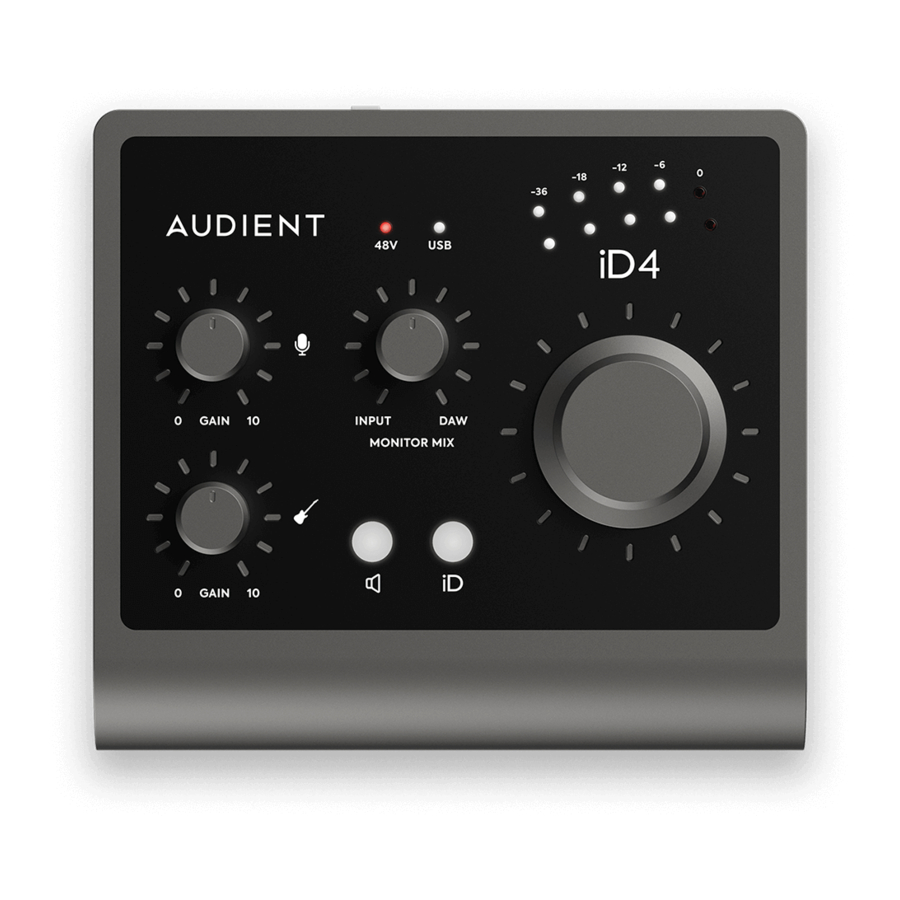 AUDIENT ID4 MANUAL Pdf Download | ManualsLib