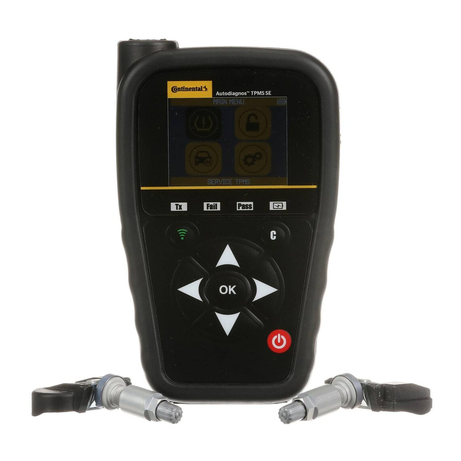 Continental Autodiagnos TPMS SE Quickstart Guide | ManualsLib