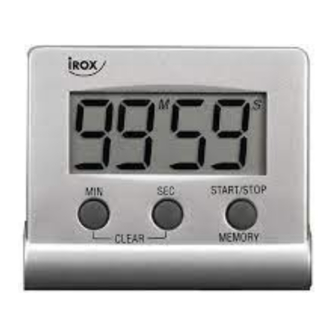 IROX TR112 - Min/Sec 3 Keys Countdown Timer Manual | ManualsLib