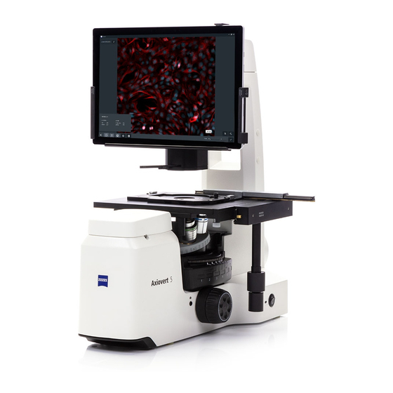 ZEISS AXIOVERT 5 DIGITAL INSTRUCTION MANUAL Pdf Download | ManualsLib