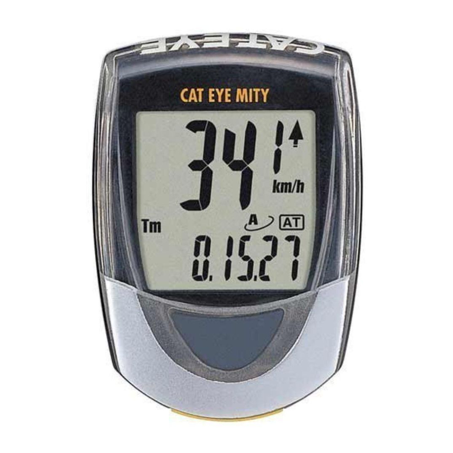 Cateye Mity 8 CC-MT400 - Cyclocomputer Manual | ManualsLib
