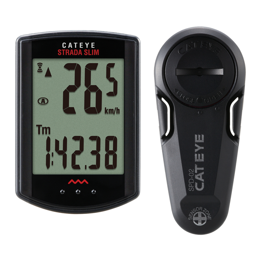 Cateye Strada Slim CC-RD310W - Cyclocomputer Manual | ManualsLib