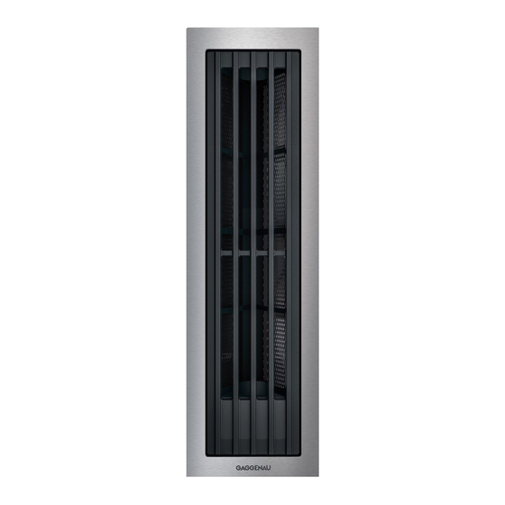 GAGGENAU VL414115 USER MANUAL AND INSTALLATION INSTRUCTIIONS Pdf ...