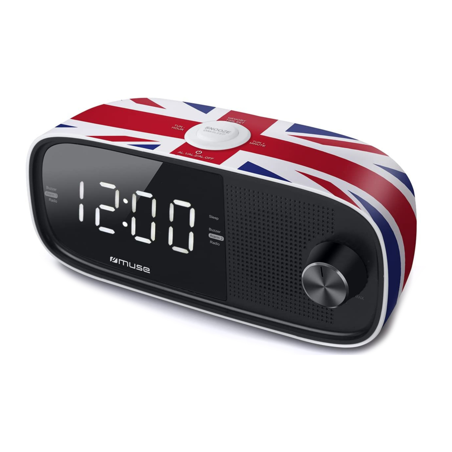 Muse M-168 UK, M-168 NY - Alarm Clock Manual | ManualsLib