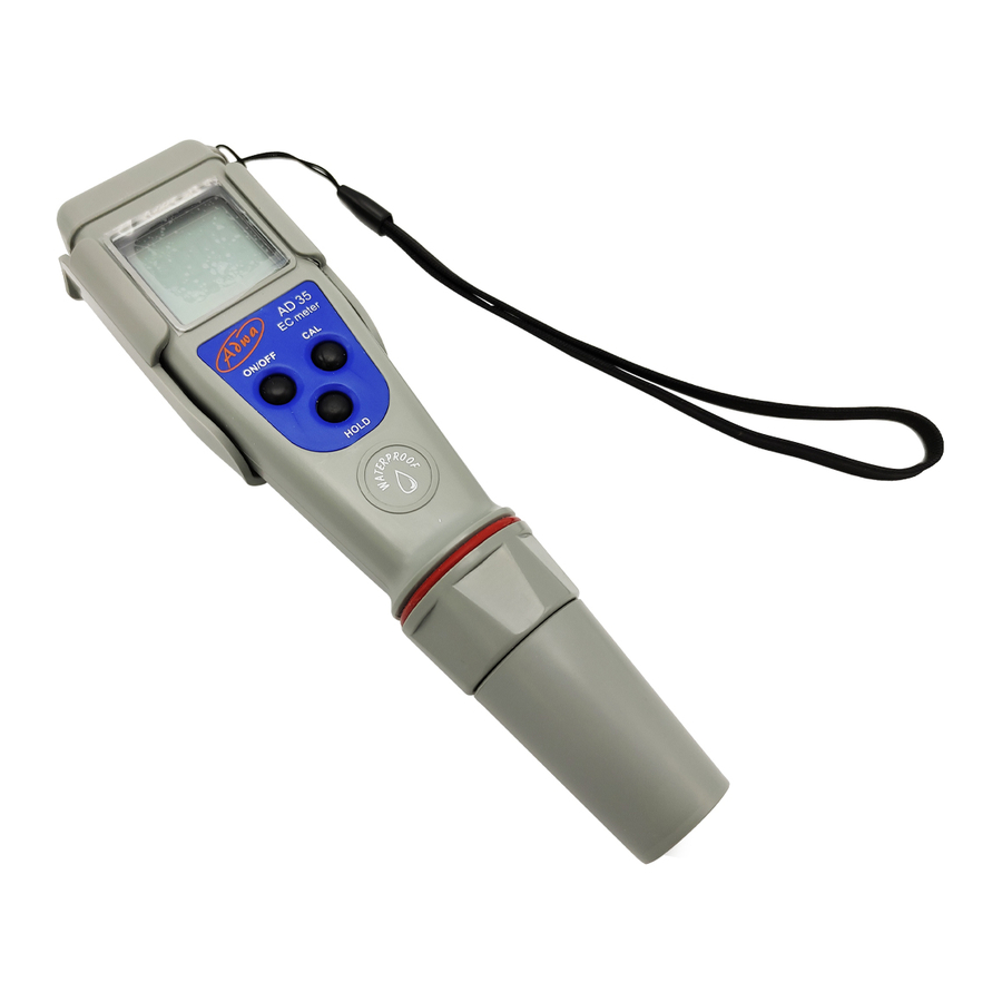ADWA AD33, AD34, AD35, AD36 - Waterproof EC And TDS Tester Manual ...