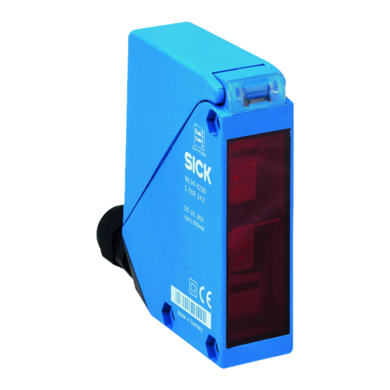 SICK WL34 OPERATING INSTRUCTIONS MANUAL Pdf Download | ManualsLib