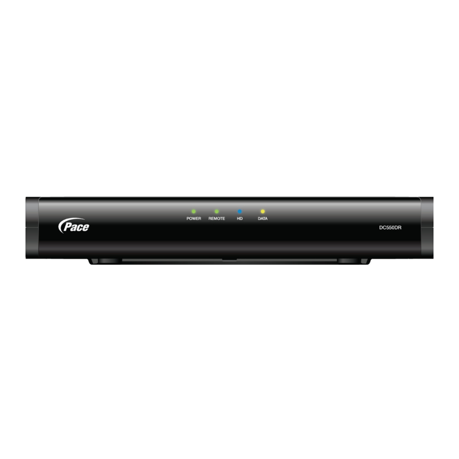 Pace DC550DR - High-Definition Digital Set-Top Quick Start Guide ...
