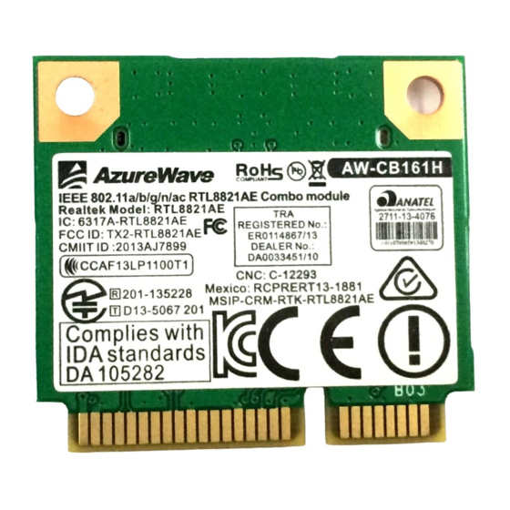 REALTEK RTL8821AE USER MANUAL Pdf Download | ManualsLib