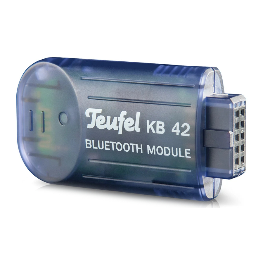 Teufel KB 42 Bluetooth Module Manual | ManualsLib