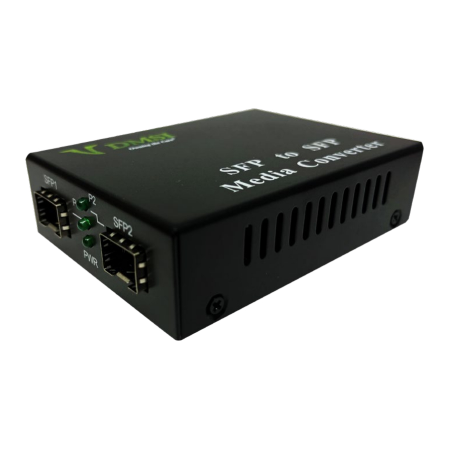 DMSI 100MBPS, 1000MBPS - Fiber To Fiber Media Converter Manual | ManualsLib
