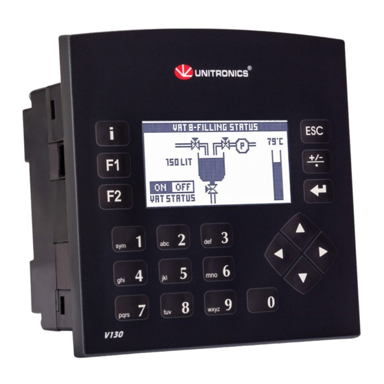 UNITRONICS VISION V130-J-B1 USER MANUAL Pdf Download | ManualsLib