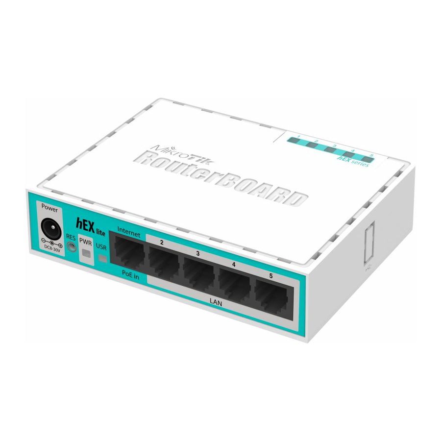 MikroTik hEX lite - Router Manual | ManualsLib
