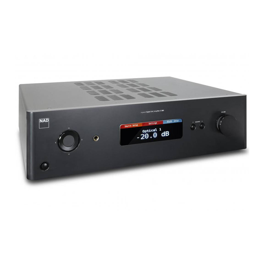 NAD C388 - Hybrid Digital DAC Amplifier Manual | ManualsLib