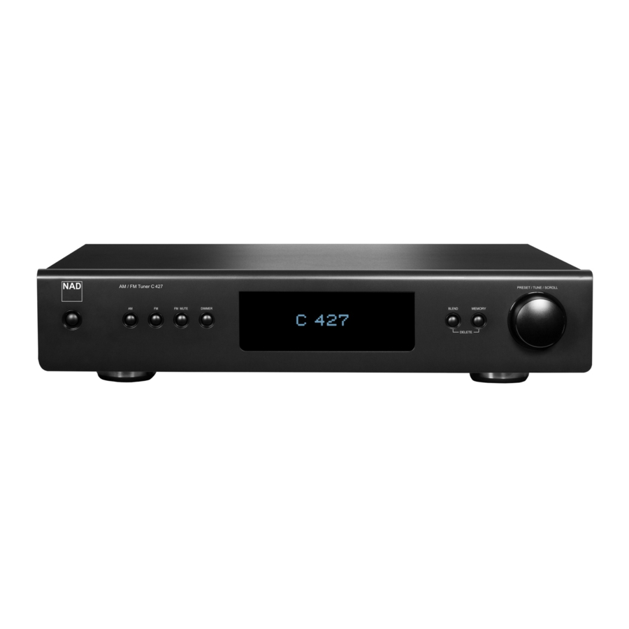 NAD C427 - AM/FM Tuner Manual | ManualsLib