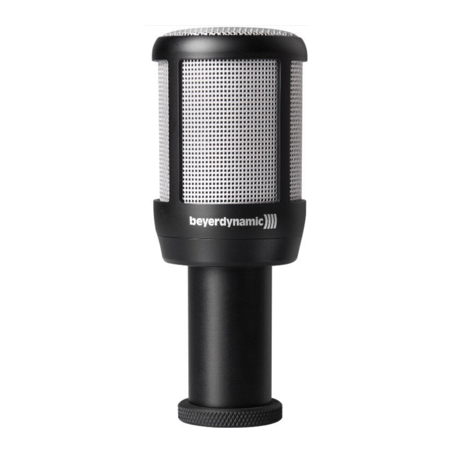 Beyerdynamic TG D50 - Dynamic Microphone Product Information | ManualsLib