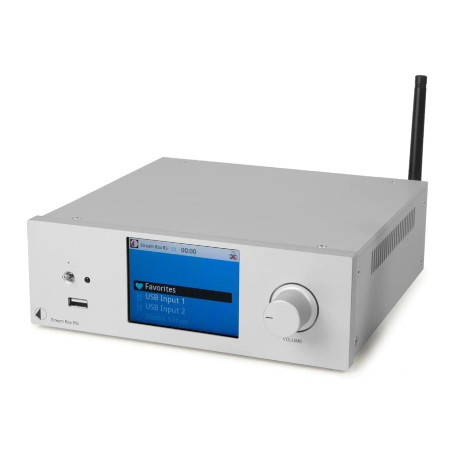 Pro-Ject Audio Systems Stream Box RS Manual | ManualsLib