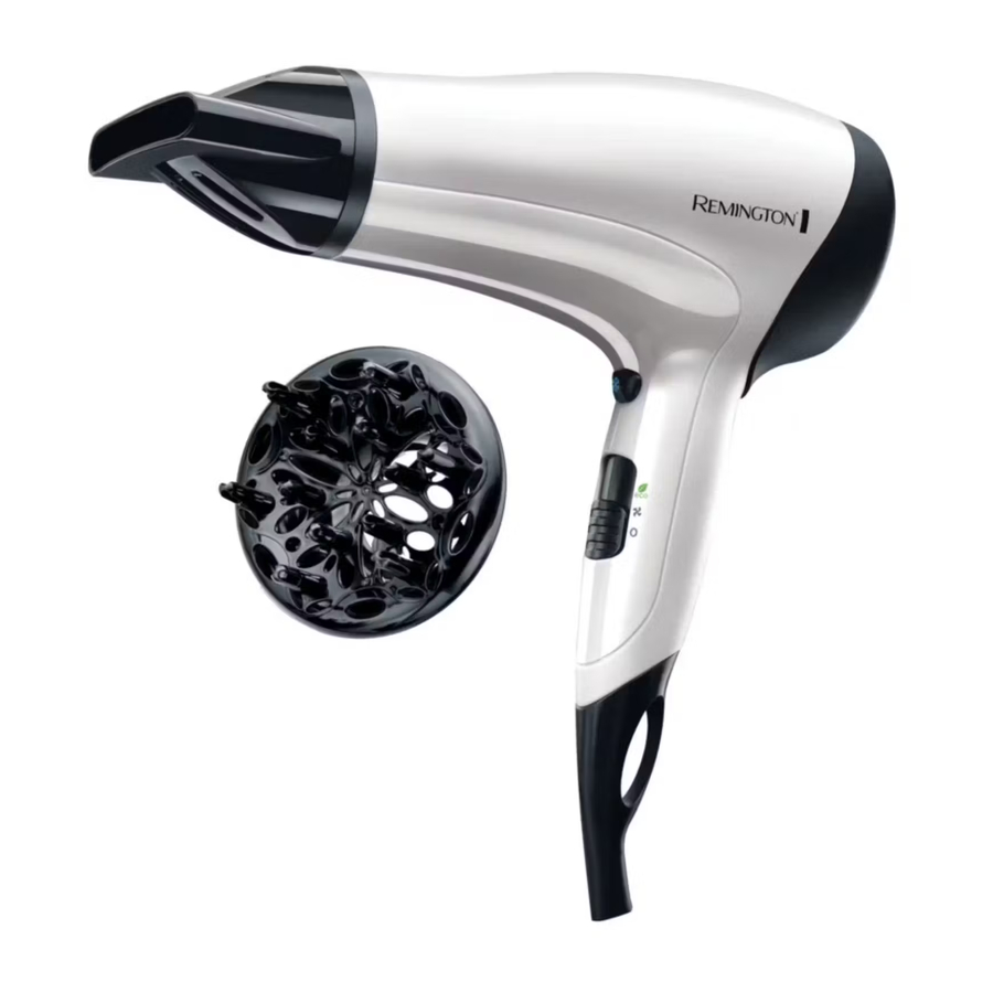 Remington D3015, D3019, D3015B, D3015R, D3017 - Hair Dryer Manual ...
