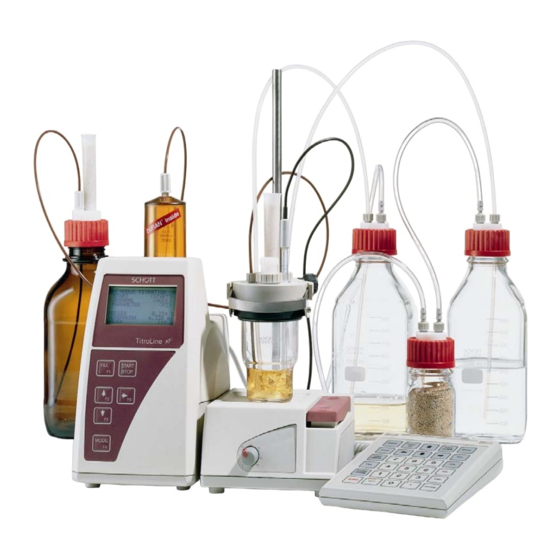 SCHOTT TITROLINE KF OPERATING INSTRUCTIONS MANUAL Pdf Download | ManualsLib