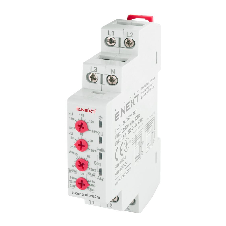E.NEXT e.control.v04m - Voltage Control Relay Manual | ManualsLib