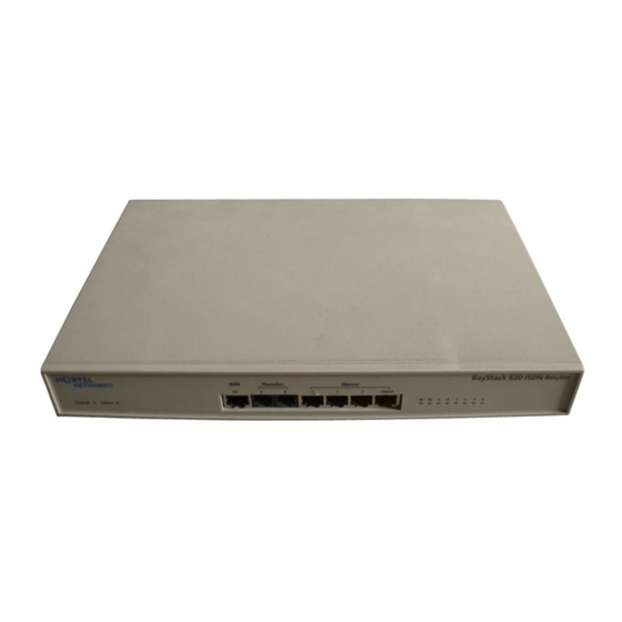 NORTEL BAYSTACK 820 INSTALLATION AND REFERENCE MANUAL Pdf Download ...