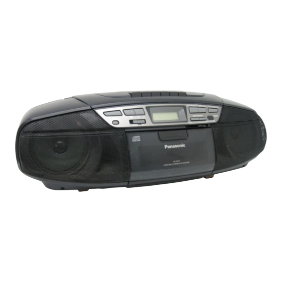 PANASONIC RX-DS17 OPERATING INSTRUCTIONS MANUAL Pdf Download | ManualsLib