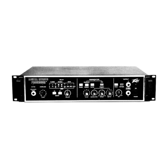 PEAVEY DIGITAL EFFECTS PROCESSOR USER MANUAL Pdf Download | ManualsLib
