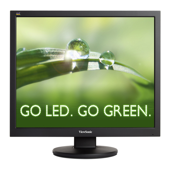 VIEWSONIC VA925-LED USER MANUAL Pdf Download | ManualsLib