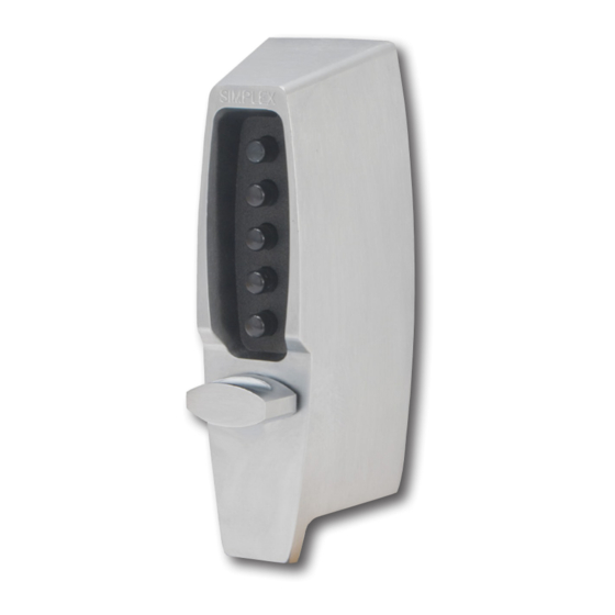 KABA SIMPLEX 7102 INSTRUCTIONS Pdf Download | ManualsLib