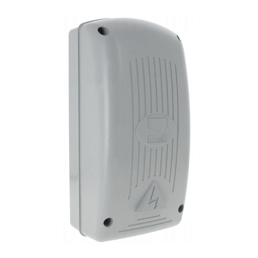 CAME RBE4N - 12, 24V Gate Radio Receiver Manual | ManualsLib