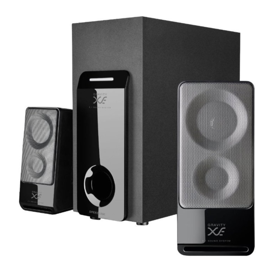 Speedlink GRAVITY XE, SL-8261-GY - 2.1 Subwoofer System Quick Install ...