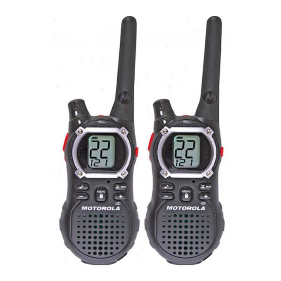 Motorola TALKABOUT EM1000 Series - Emergency Radios Manual | ManualsLib