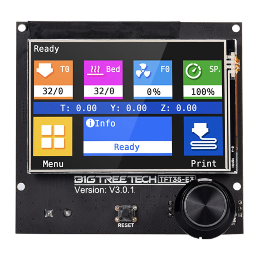 BIGTREETECH TFT35 E3 V3.0 - Graphic Smart Display Manual | ManualsLib