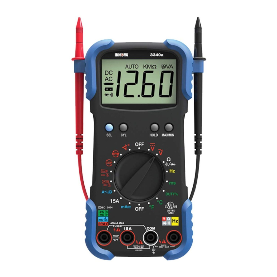 INNOVA 3340 - Automotive DMM Manual | ManualsLib