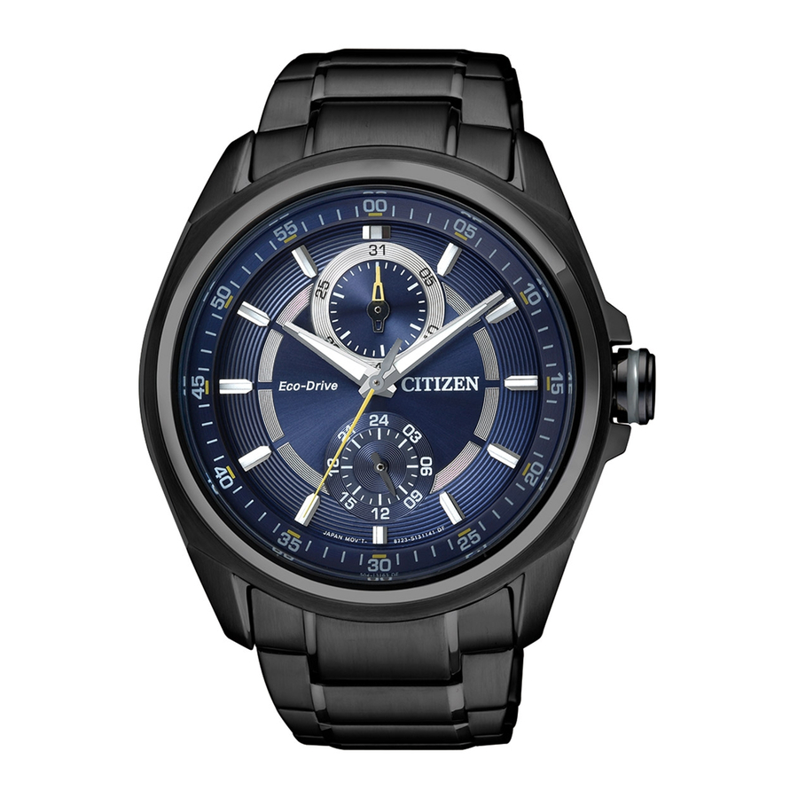 Citizen Corso Cal. 8723/8725/8729 - WR100 Chronograph Manual | ManualsLib