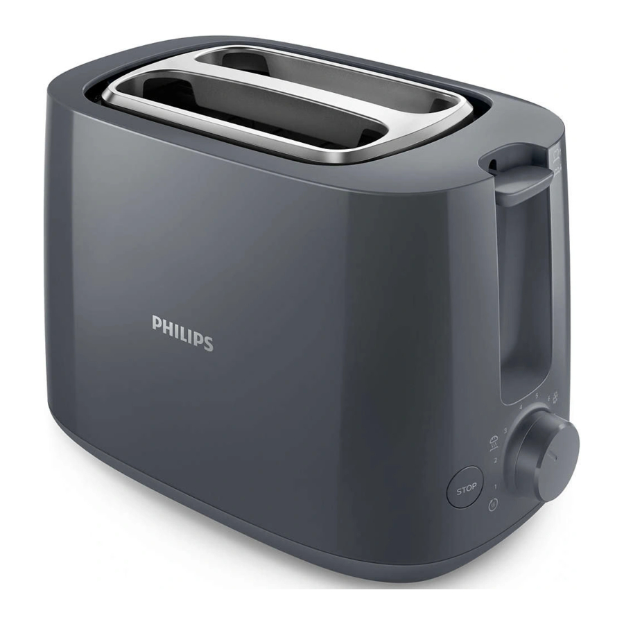 Philips HD2581, HD2582 - Toaster Manual | ManualsLib