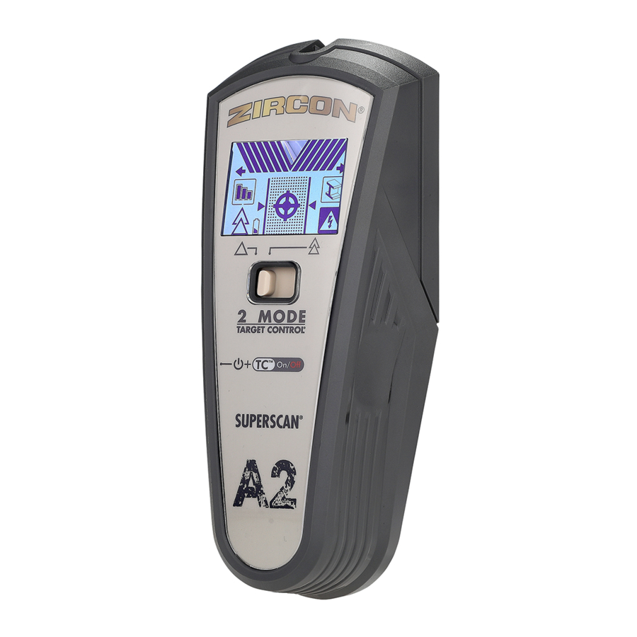 Zircon SuperScan A2 - Advanced Stud Finder Manual | ManualsLib