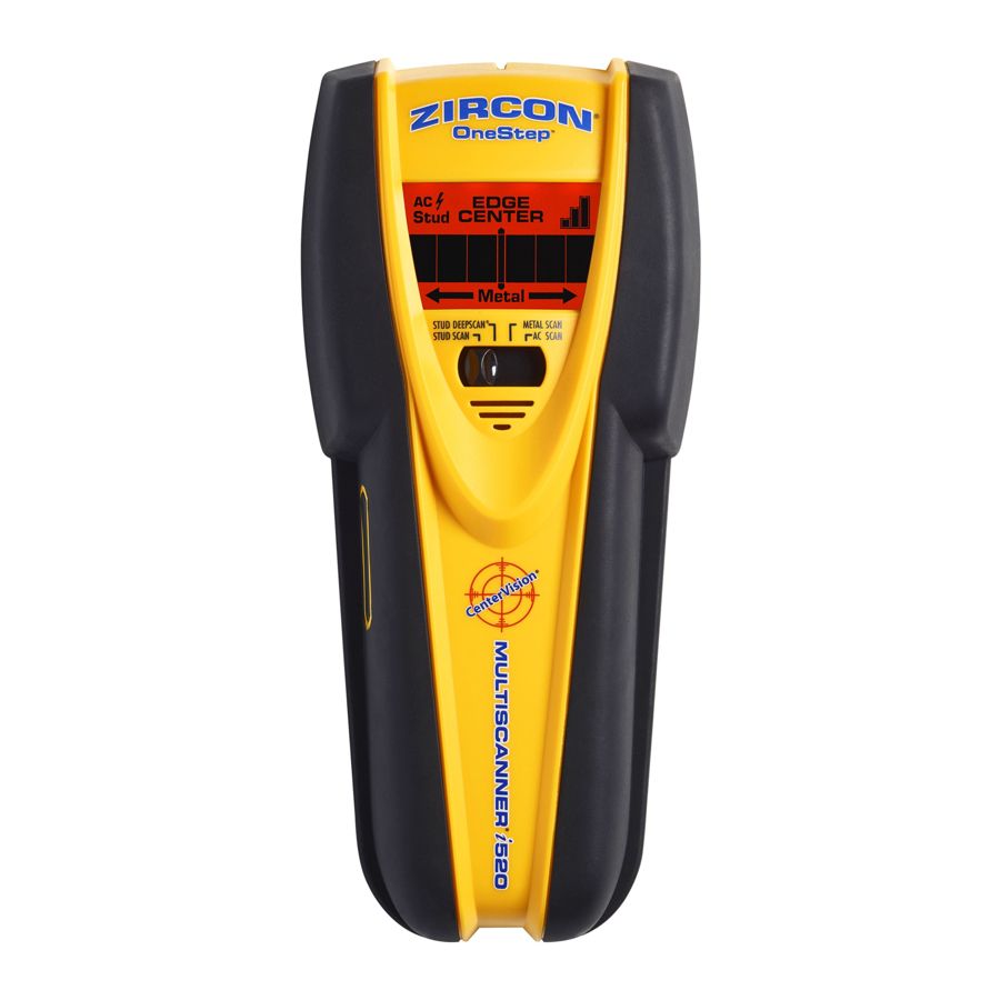 Zircon MultiScanner i520 OneStep - Multifunction Wall Scanner Manual ...